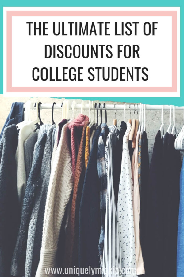 The Ultimate List of Discounts for College Students | Uniquely Mickie